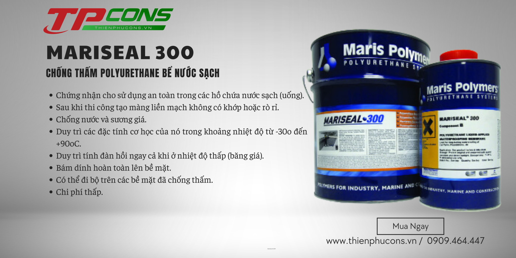 Chống thấm MARISEAL 300 I MARIS POLYMERS MARISEAL 300