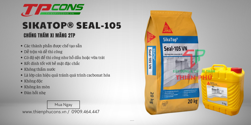 Chống thấm gốc xi măng SikaTop Seal 105 I MUA
